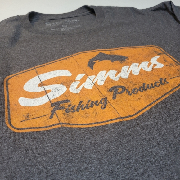 Simms | Shirts | Simms Logo Ls Crew Neck Shirt | Poshmark